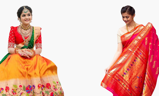 Buy Paithani Sarees online | Wedding Saree at best prices | Om Paithan ...
